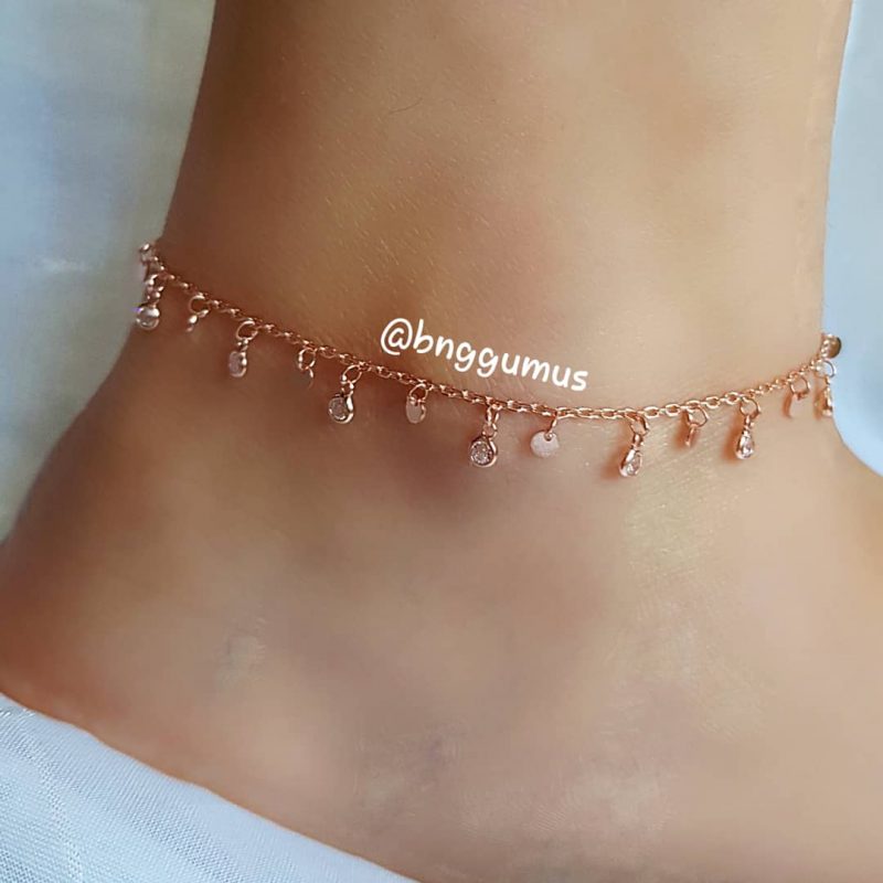 PULLU TAŞLI HALHAL - BNG Gümüş